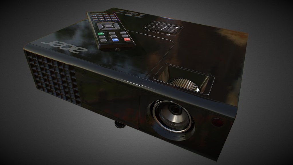 Acer DLP Projector with Remote Control - 3D model by Lyrus (@pyc ...