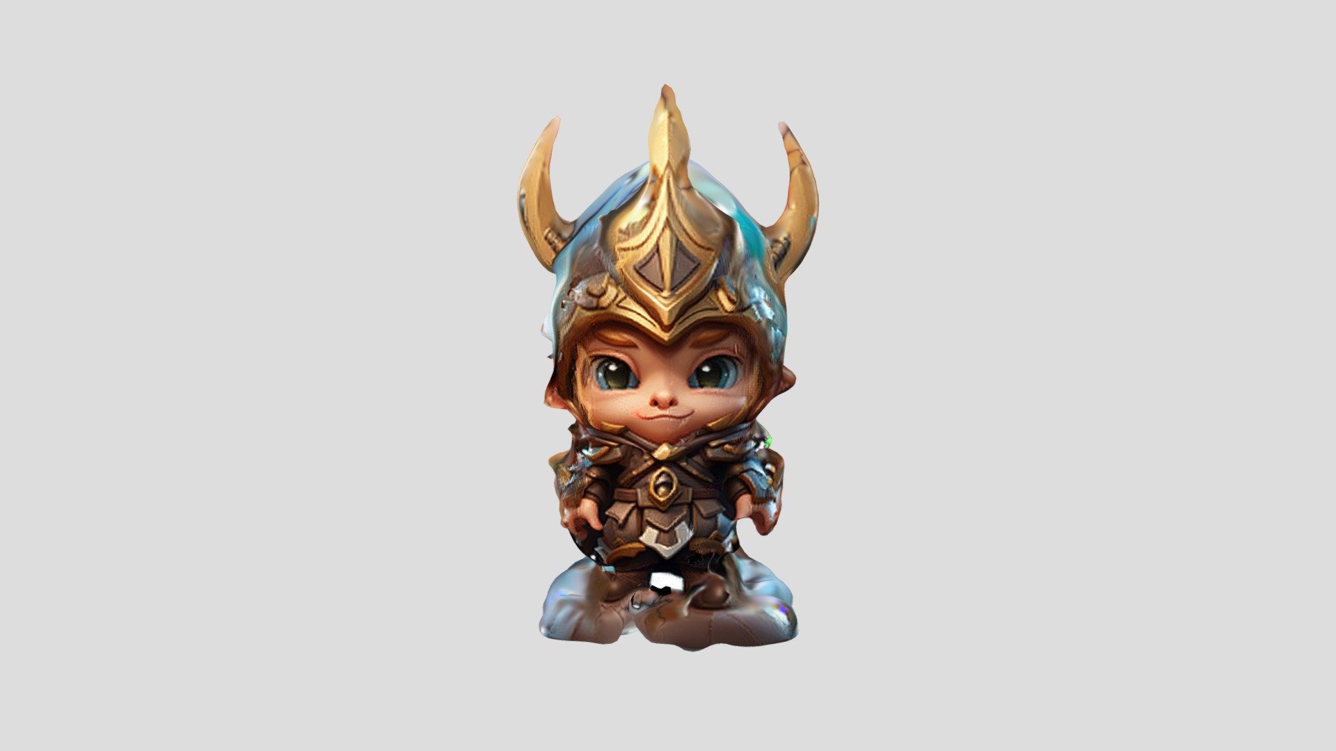Cute Chibi Warrior A chibi-style illustration - Download Free 3D model ...