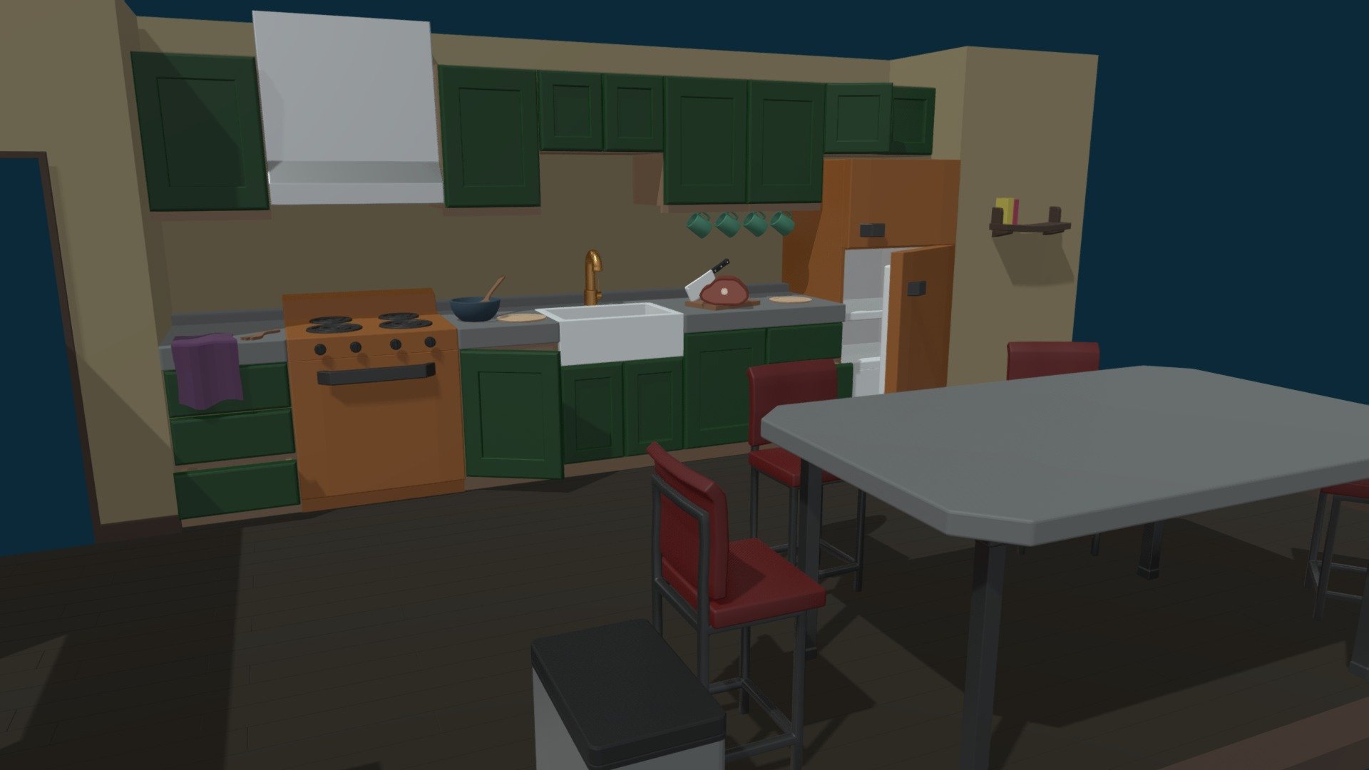 Kitchen Scene - 3D model by PerishBtw [ee09751] - Sketchfab