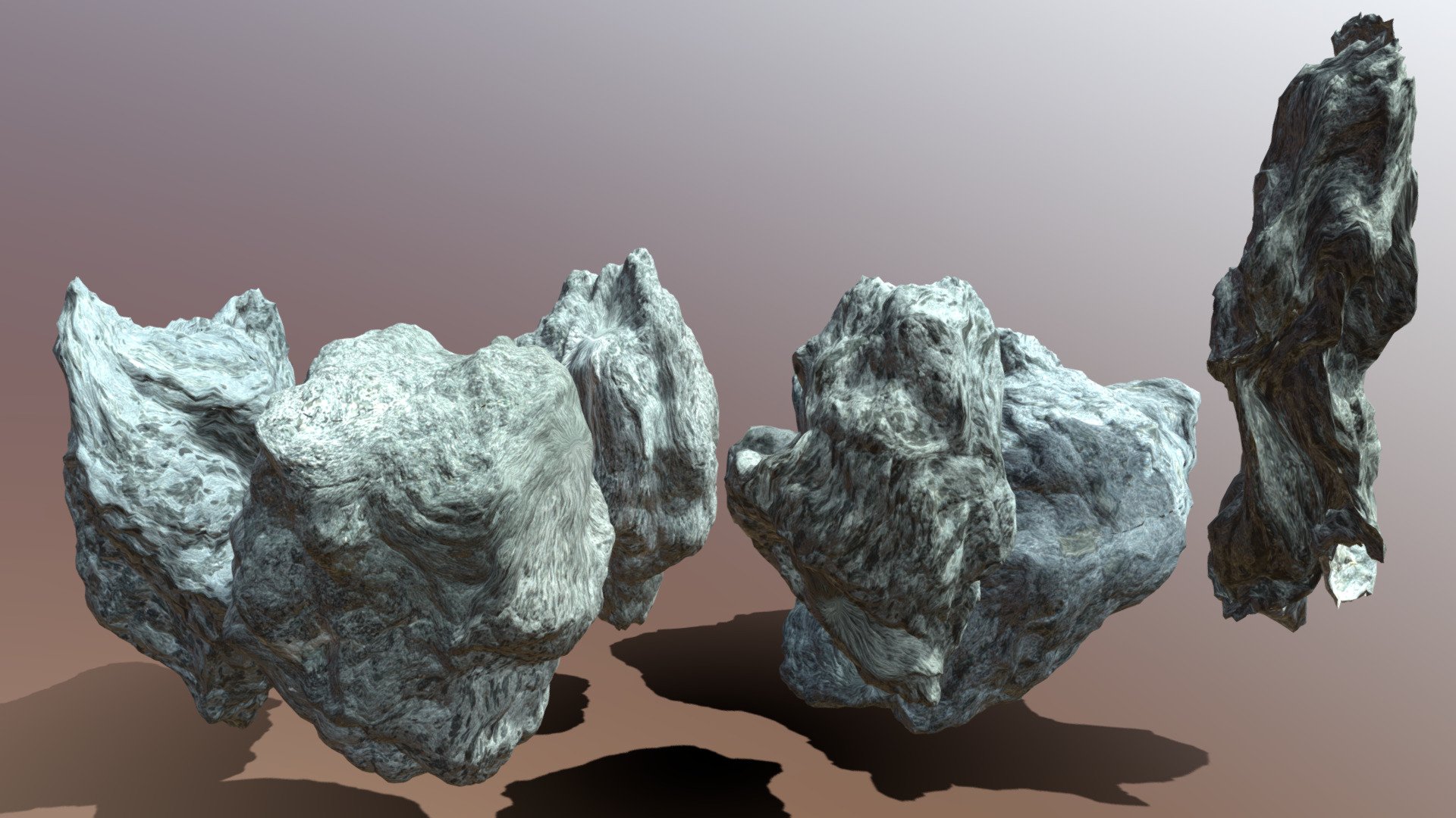 Six high-Poly Rocks Pack - Download Free 3D model by Sereib [ee0a864 ...