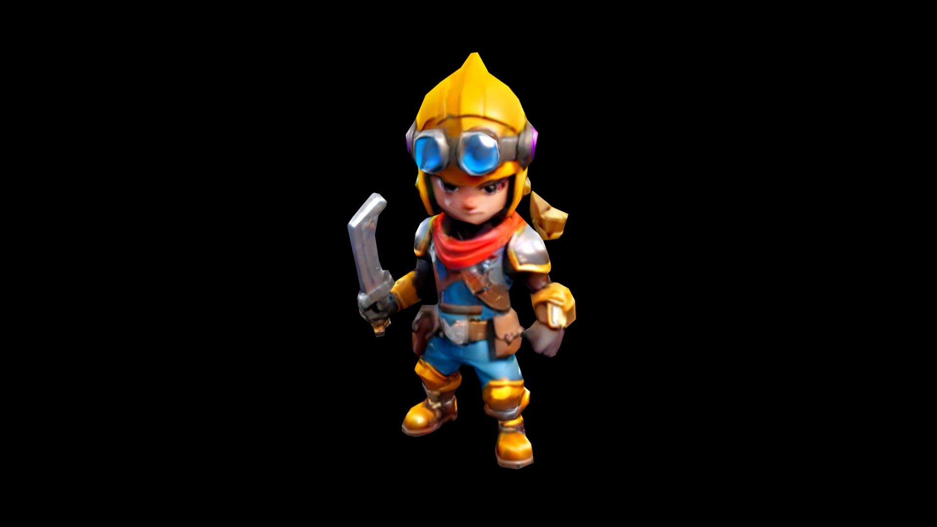 "Battle-Ready Warrior" - [Fierce warrior with a - Download Free 3D ...