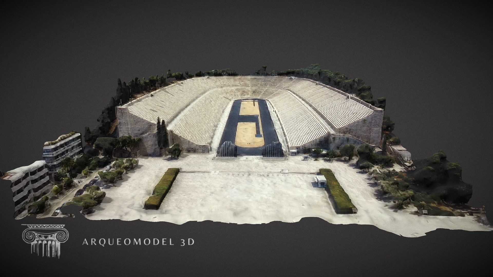 Panathenaic Stadium | GREEK - 3D model by Arqueomodel3D (@juanbrualla ...