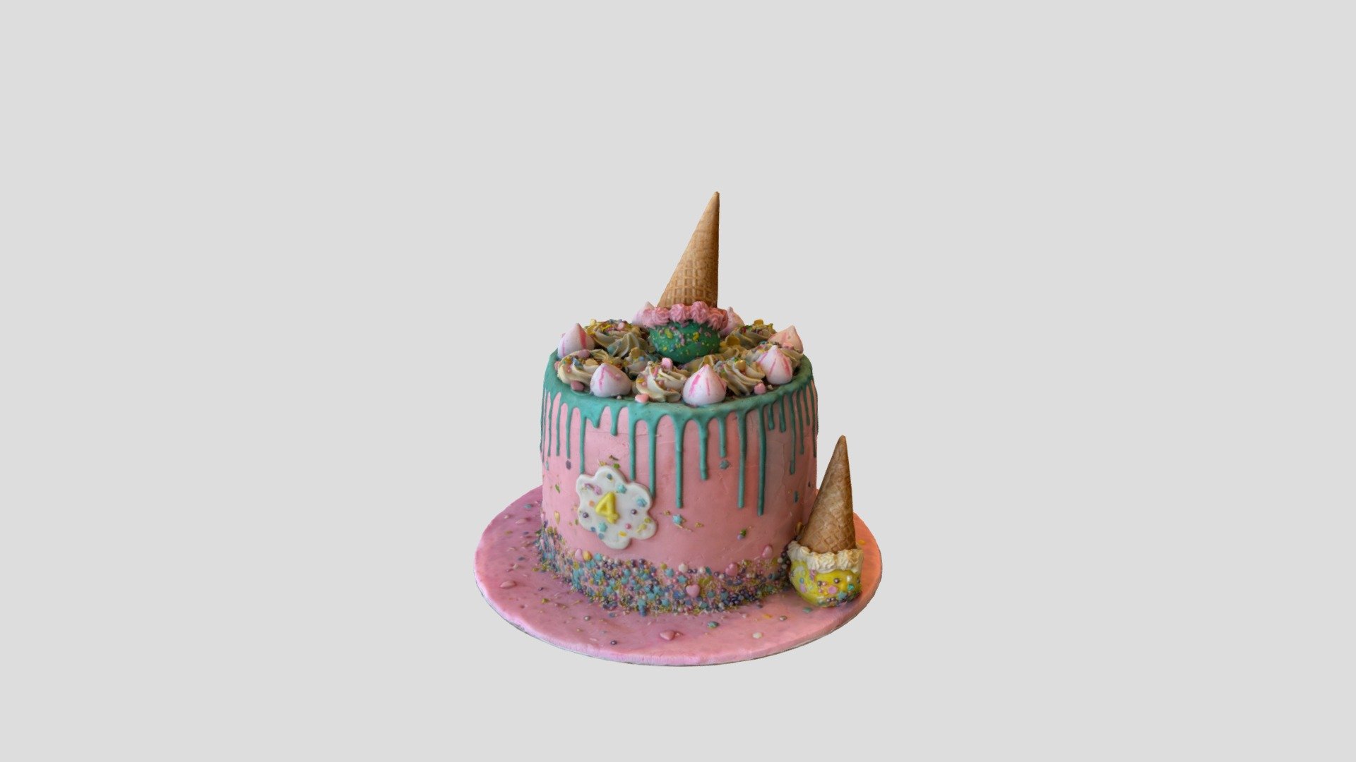 Cake -pink - Download Free 3D model by mickmckerrow [ee103c9] - Sketchfab