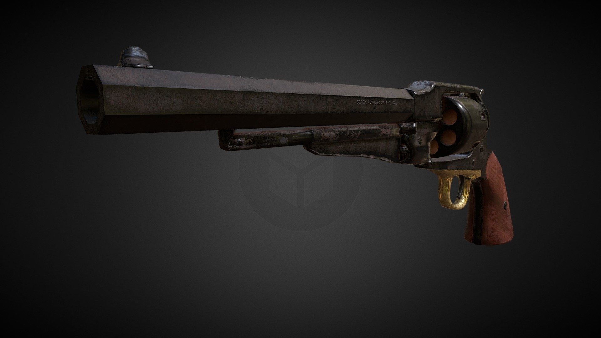 Remington 1858 - 3D model by Gabriel Silva (@Gabriel_Silva) [ee114c4 ...