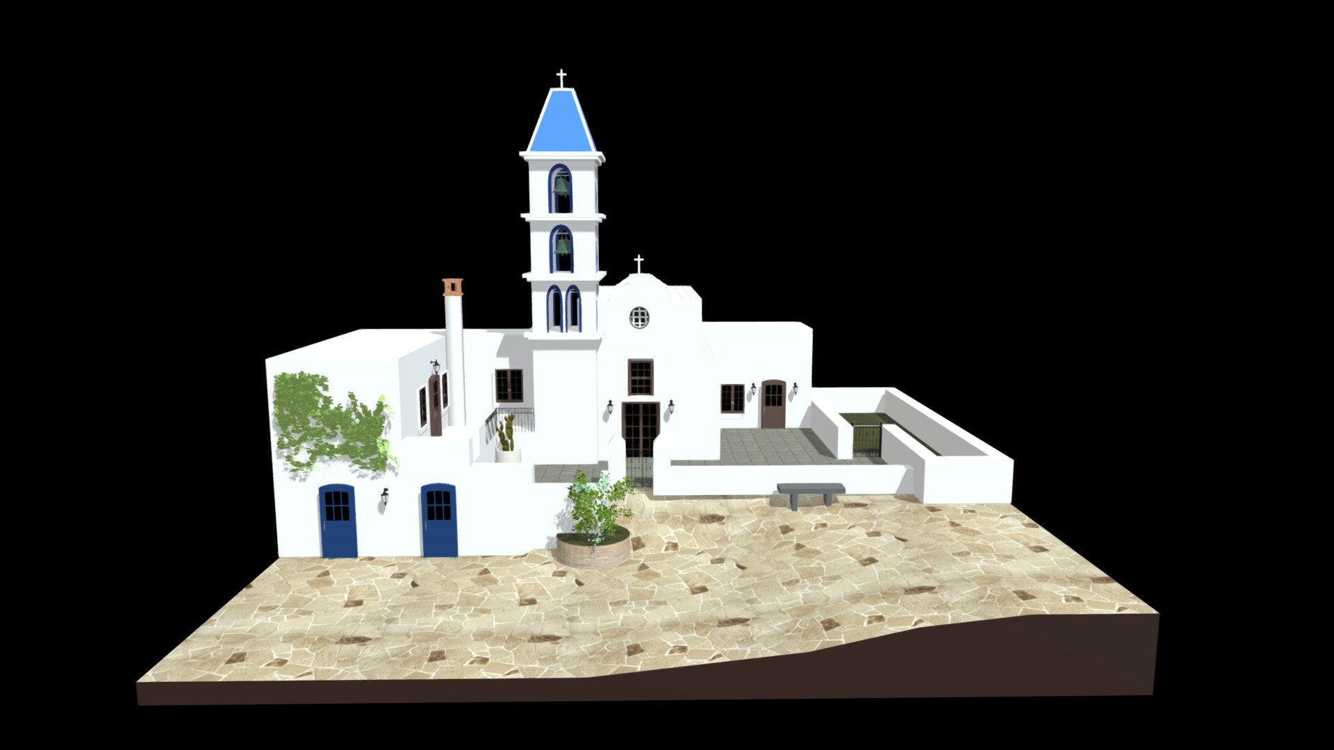 Greek Church - 3D model by 3D View (@dimoduk) [ee13b04] - Sketchfab
