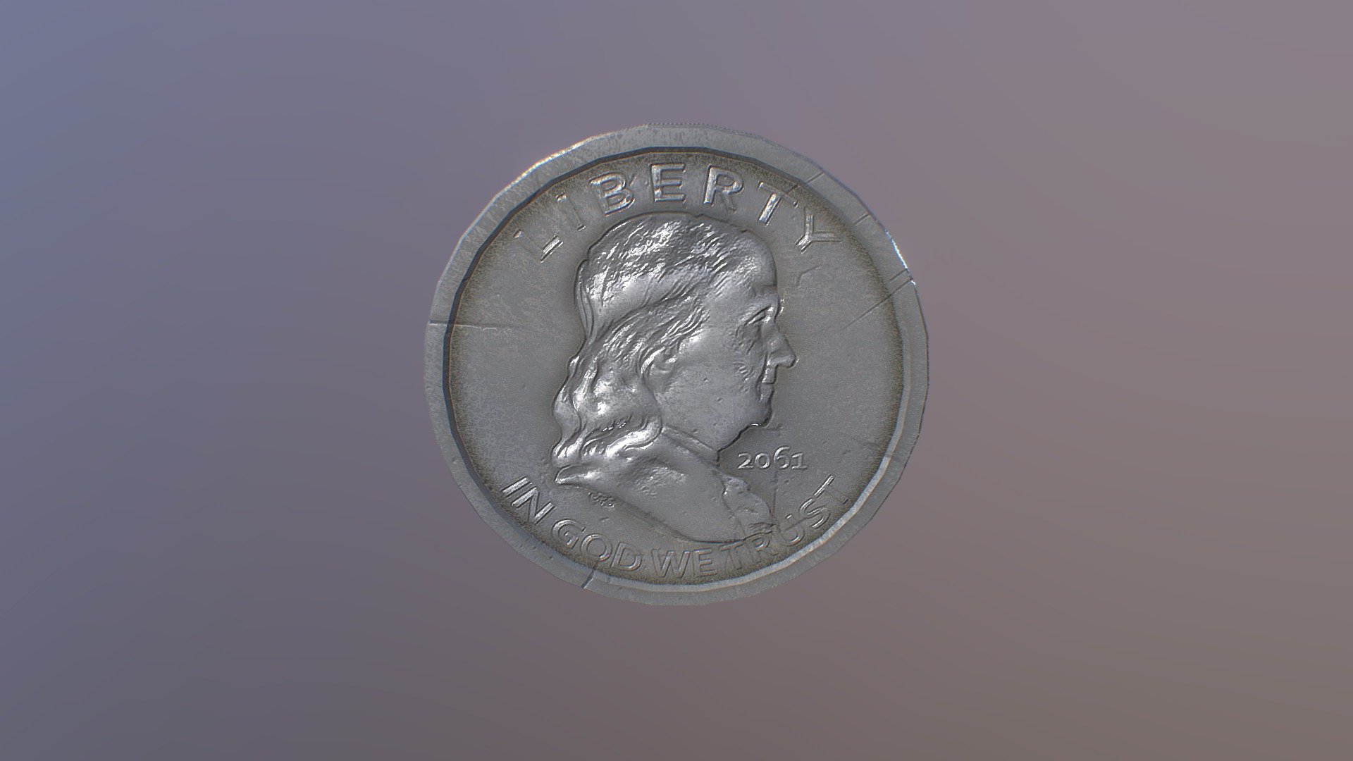 Benjamin F. Half Dollar Coin - 3D model by Raptor (@reptileye) [ee1598e ...
