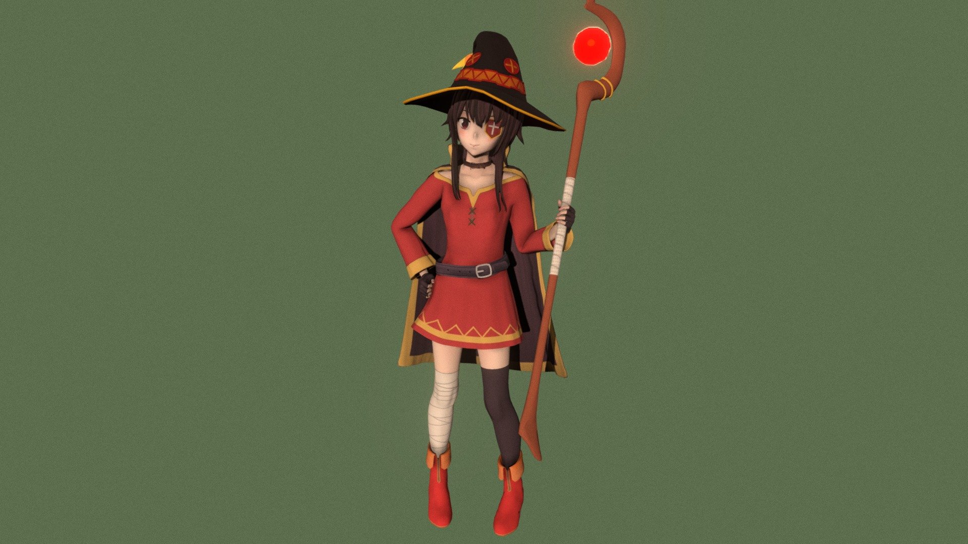 Megumin 01 - Buy Royalty Free 3D model by 3d Anime Girls Collection ...