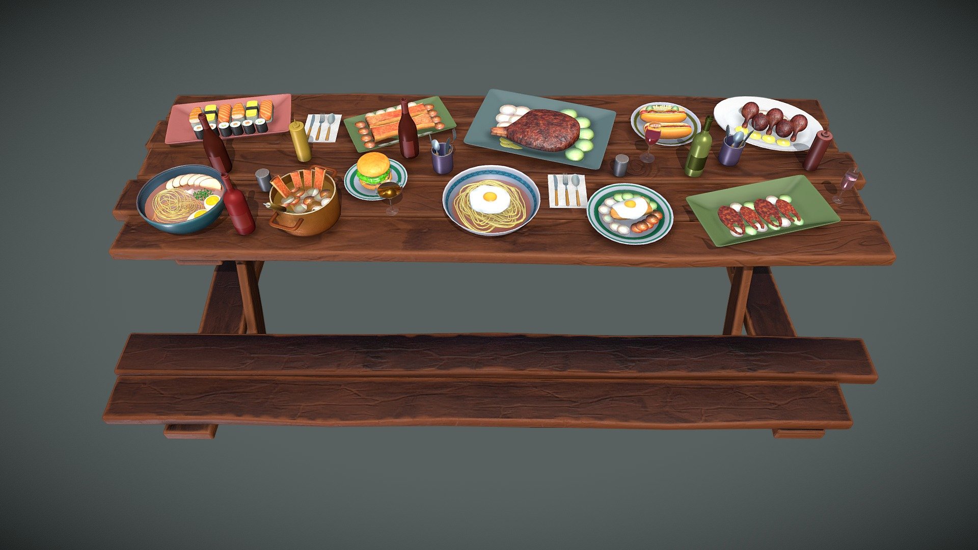 FOOD - 3D model by Dushyanthan [ee1cda5] - Sketchfab