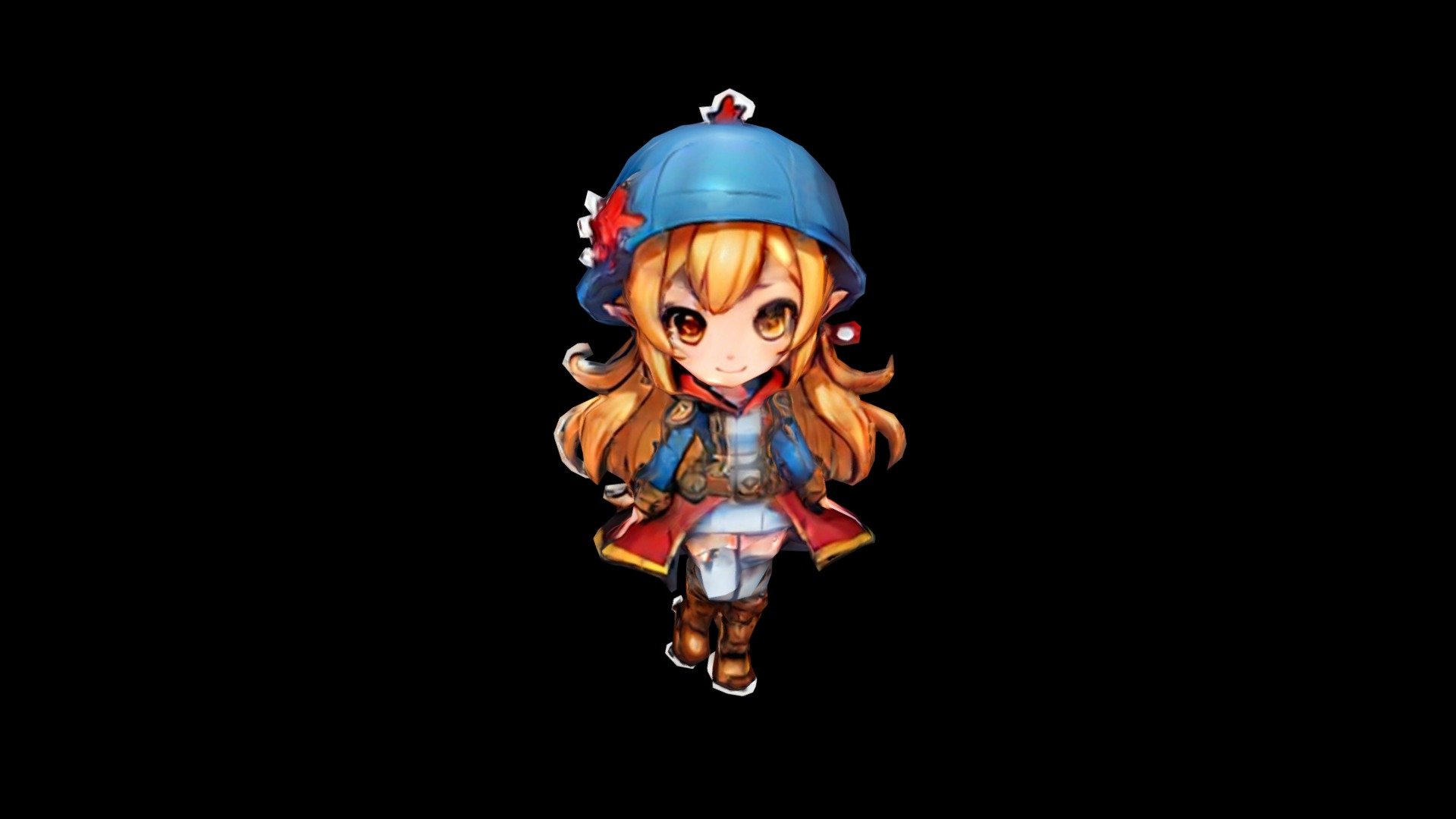 A sticker featuring a chibi style illustration o - Download Free 3D ...