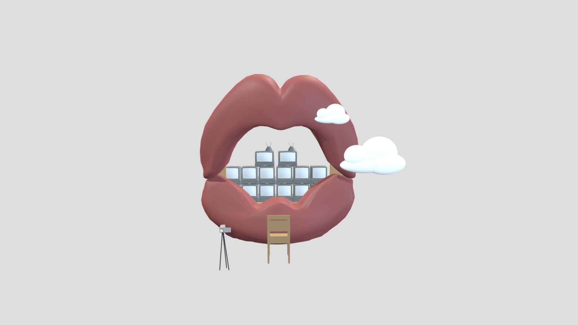 Art installation proposal Project 2 - 3D model by raquelh.visuals ...