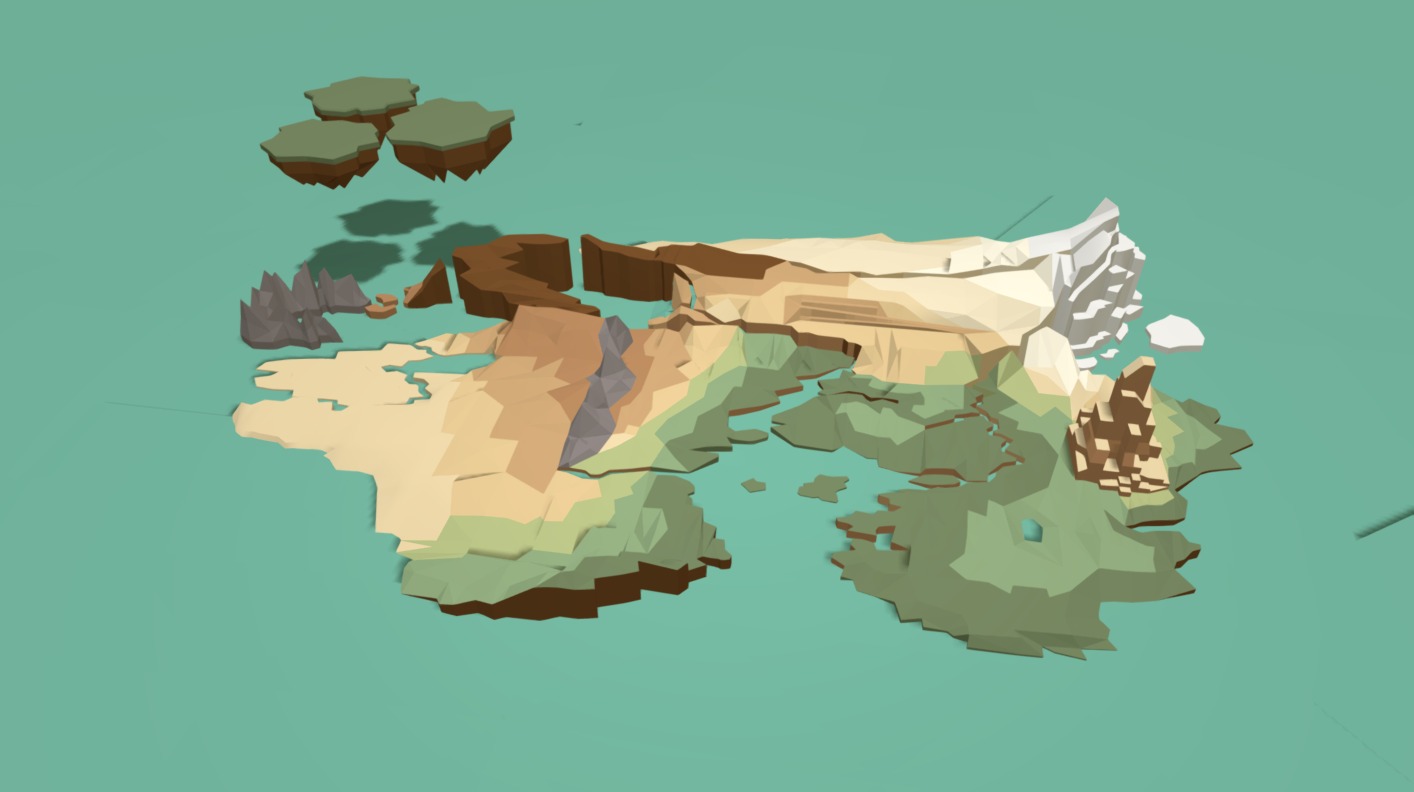 Low poly map - 3D model by avaruusritari [ee1e425] - Sketchfab