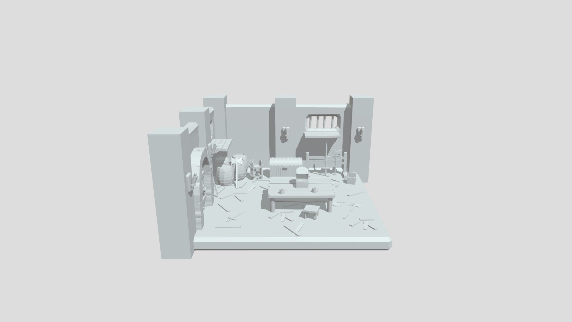 Dungeon Room / Maya - 3D model by Eferahman (@chuckraa) [ee24f10 ...