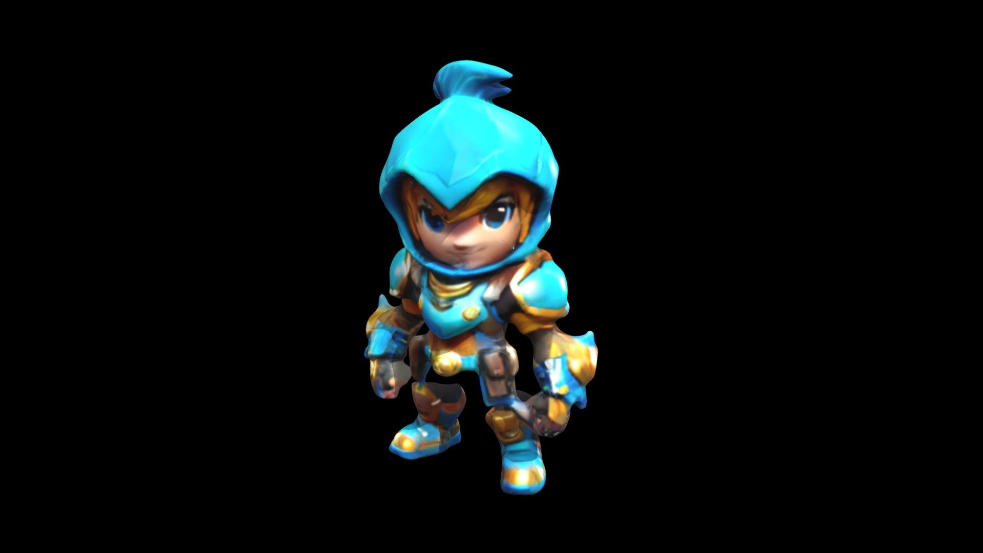 Anime character "Powder Blue Knight" - Download Free 3D model by klrxyz ...