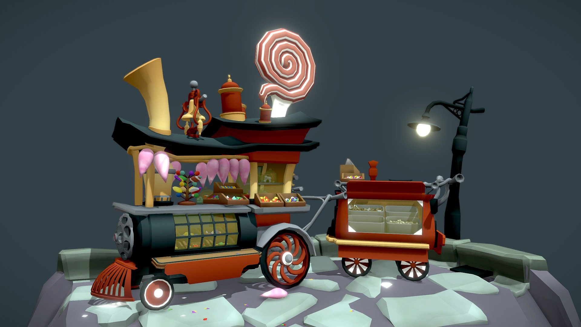 DAE Bazaar - Steampunk Candy Cart - 3D model by Christopher Mally ...