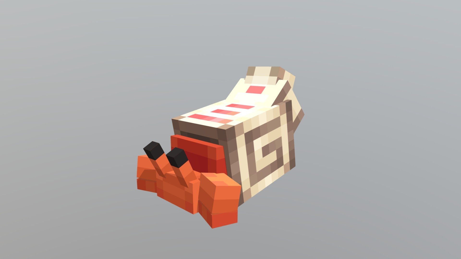 Hermit Crab - Red - 3D model by CharlesTheCreator [ee2868c] - Sketchfab