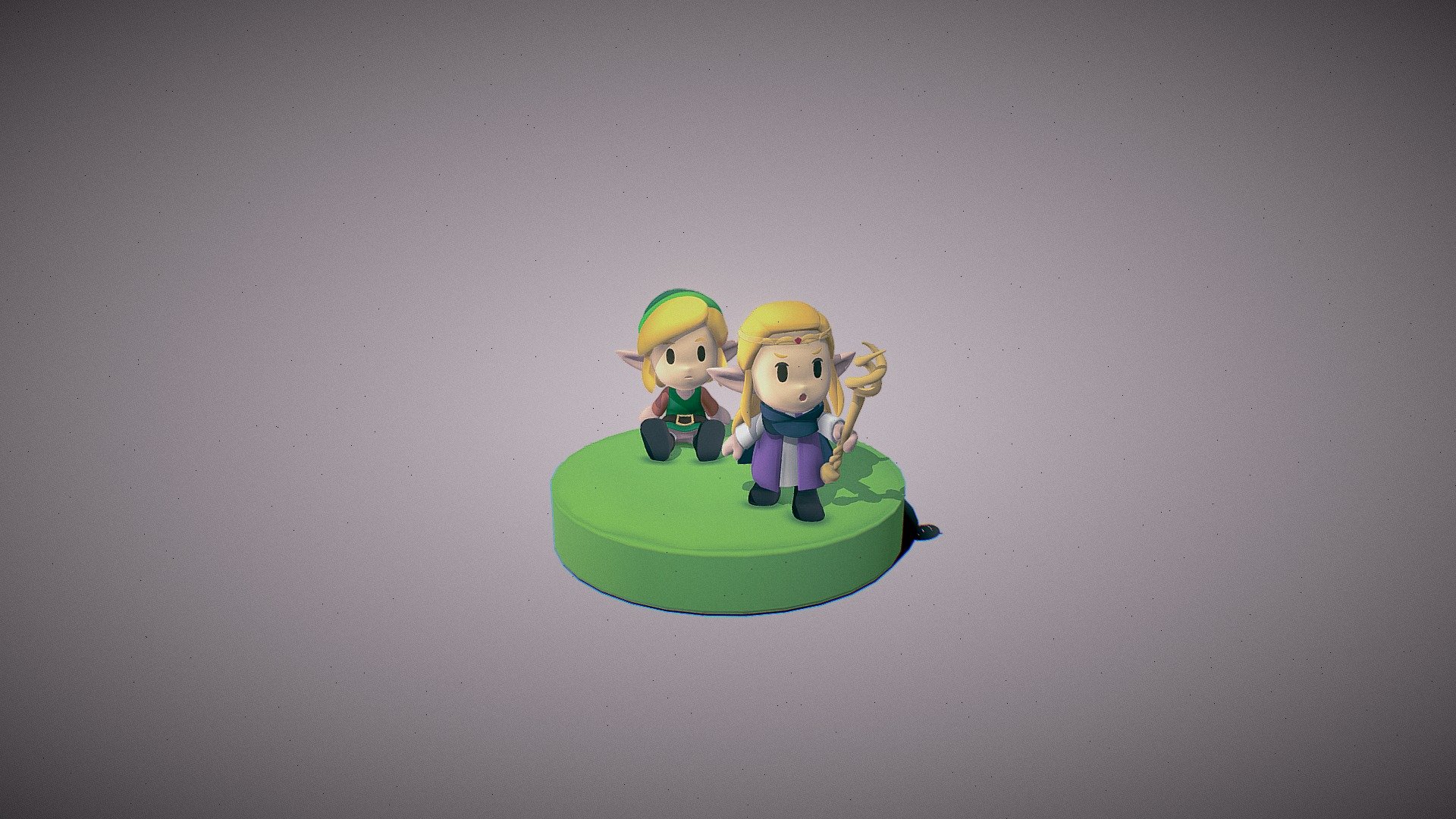 Zelda and Link - 3D model by kiyoshi_62 [ee28cba] - Sketchfab