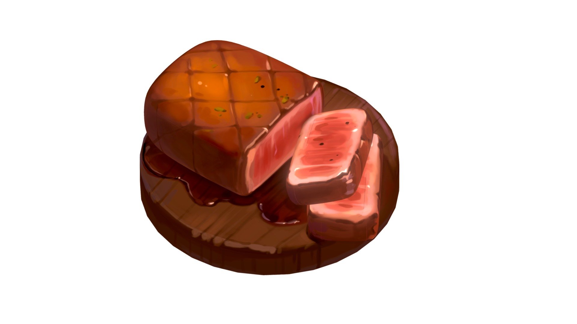 meat handpaint - 3D model by era (@era.zolotova.2018) [ee29f0f] - Sketchfab