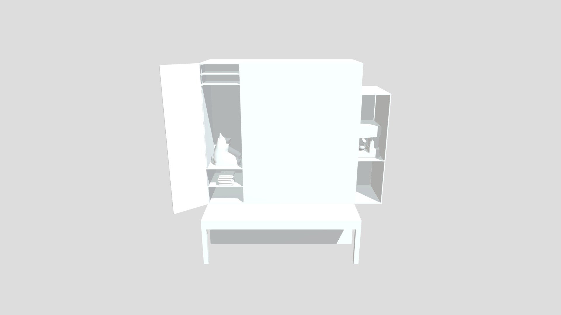 Meuble entr e (2) - 3D model by lise.dabas [ee328ba] - Sketchfab