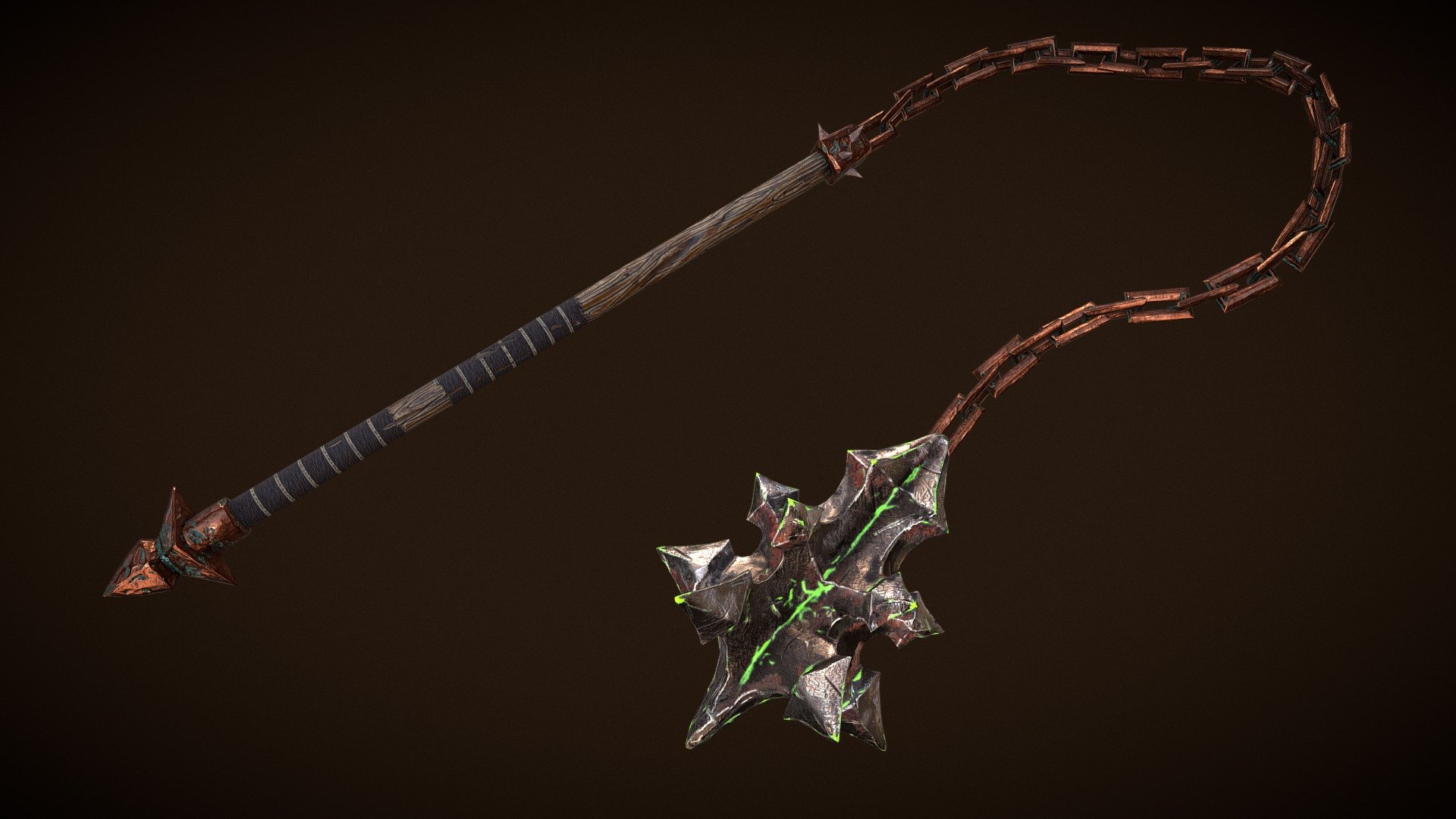 Flail of Pestilence - 3D model by tyler_siemers [ee38579] - Sketchfab
