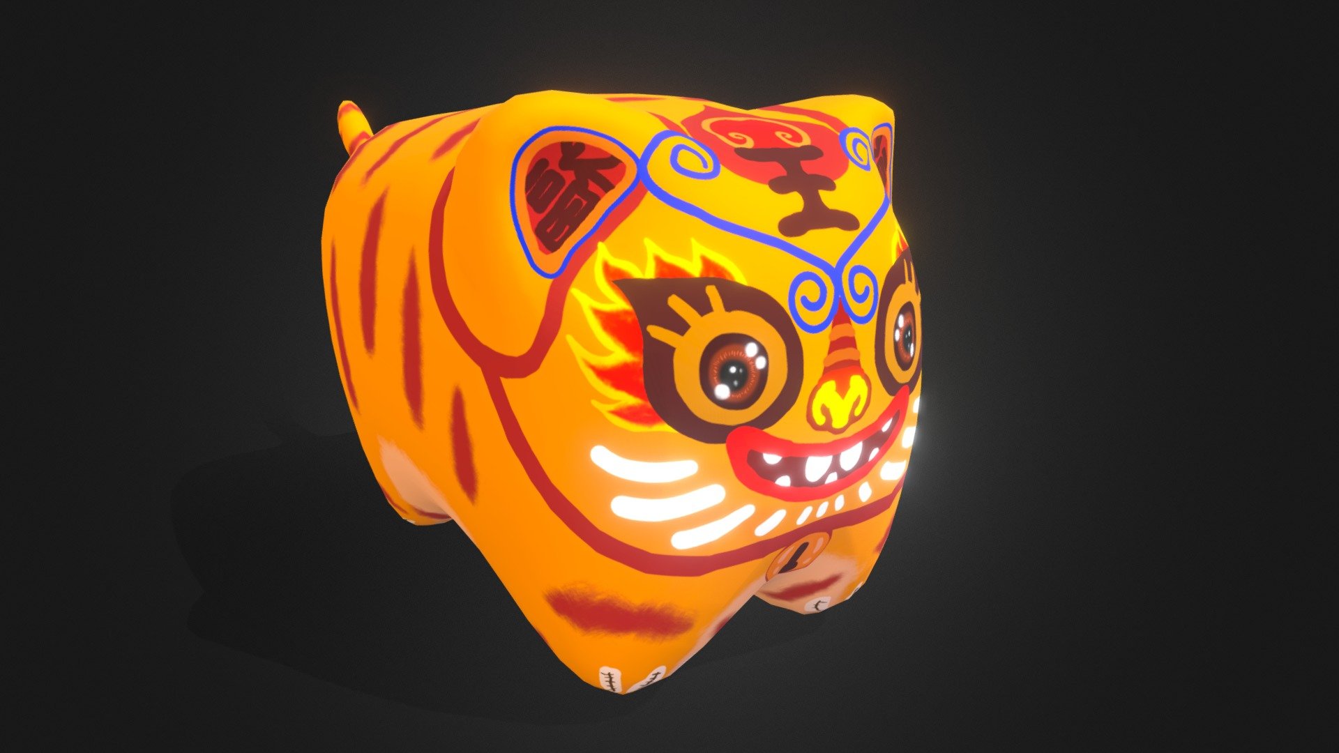 Chinese-style fabric tiger toy - Buy Royalty Free 3D model by ...