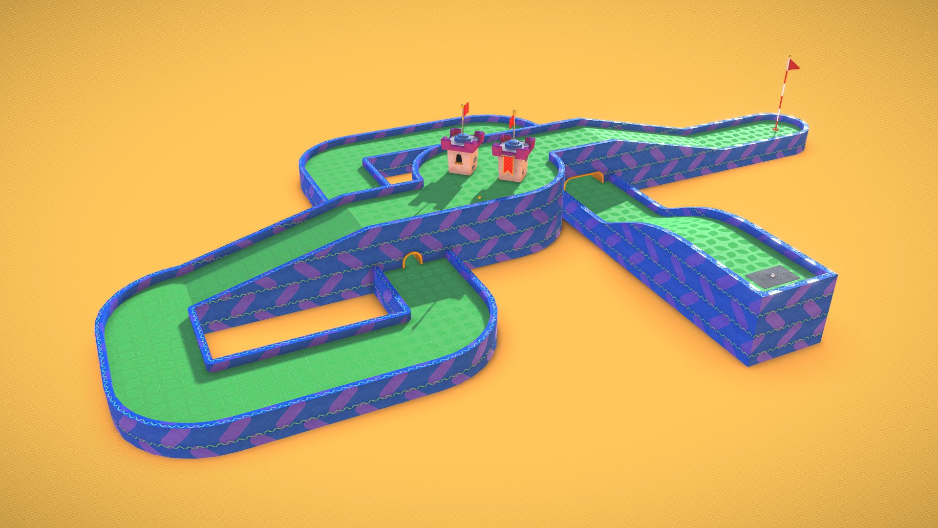Modular Mini Golf - Example Hole Layout - 3D model by Jordan Neff ...