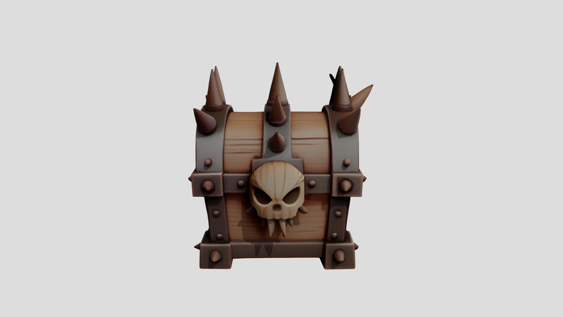 Spiked War Chest – Fantasy Treasure Chest - Download Free 3D model by ...