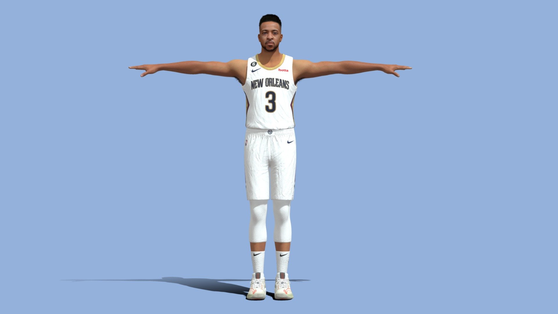 T-Pose rigged CJ Mc Collum New Orleans NBA - 3D model by 3dpassion.net ...