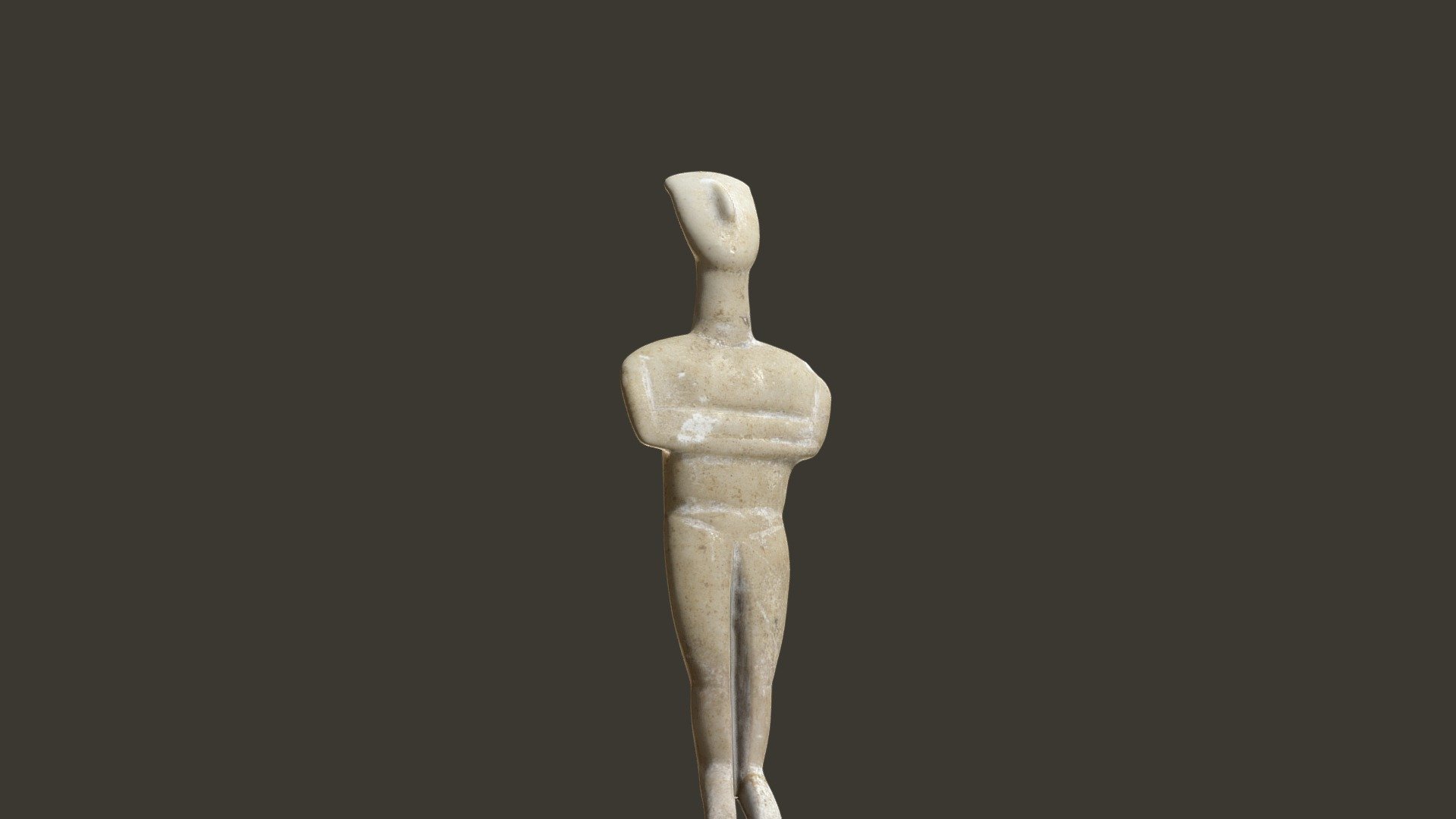 Female figure arms folded, Cyclades, 2700-2400BC - 3D model by ...