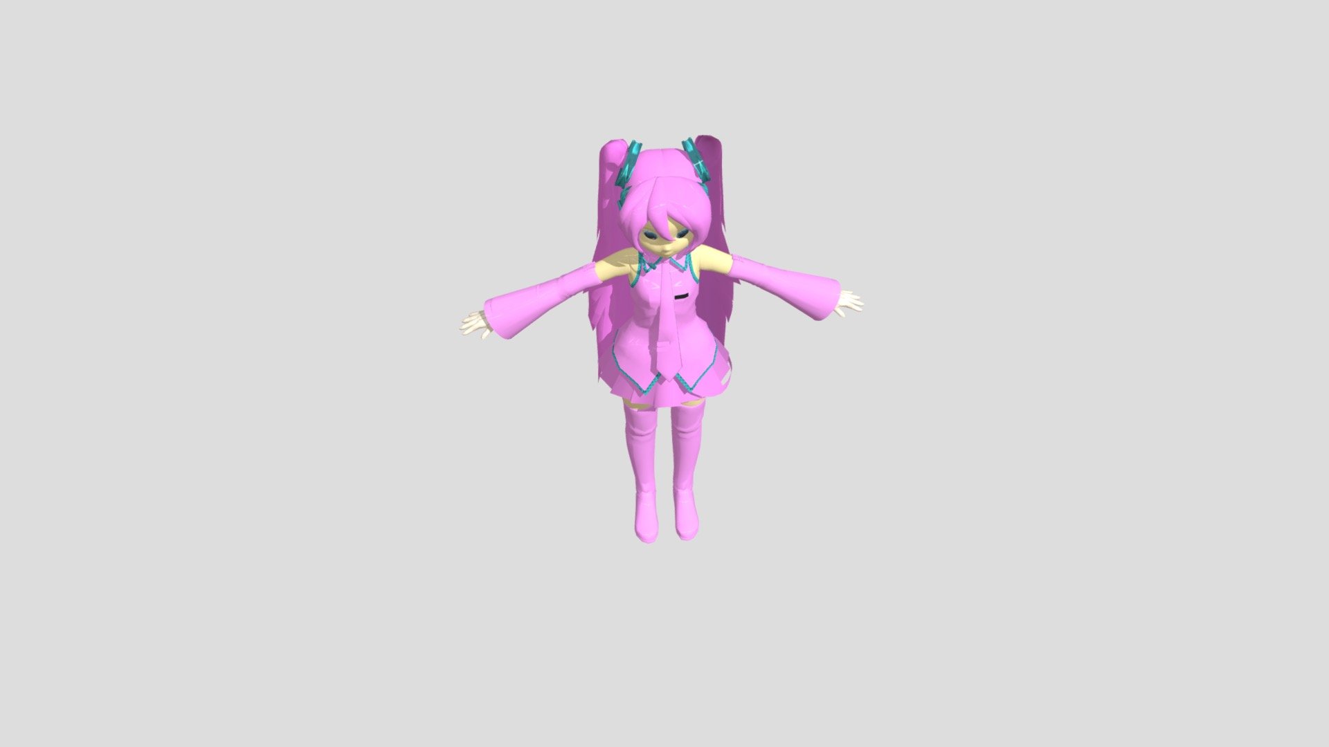 Pink miku model - Download Free 3D model by Daydream (@Daydreamelon ...