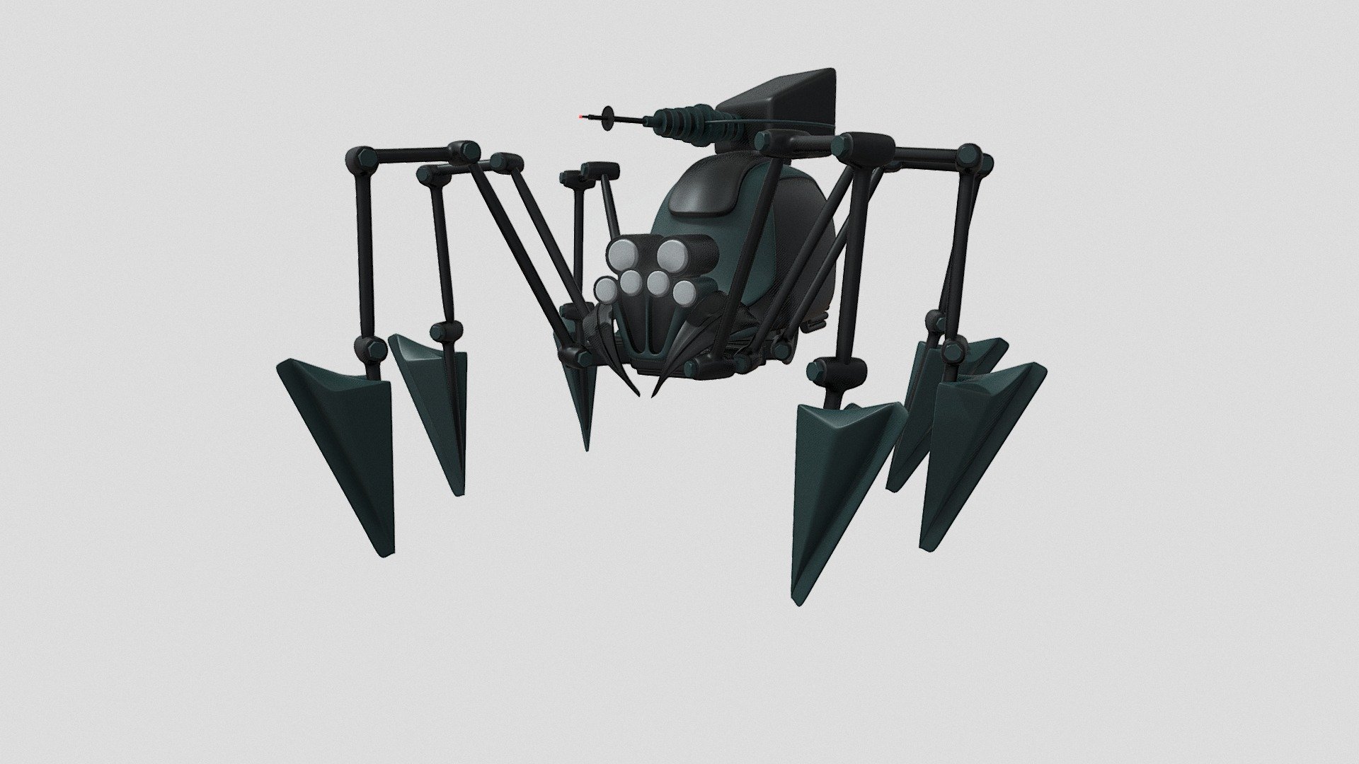 spiderbot animated complete rig - Download Free 3D model by KraftKatStudio [ee45a8f] - Sketchfab