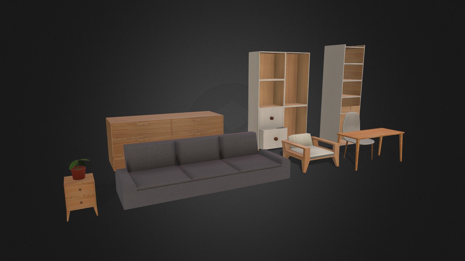 FURNITURE PACK - 3D model by Constanza_Valenzuela (@ConstanzaValenzuela ...