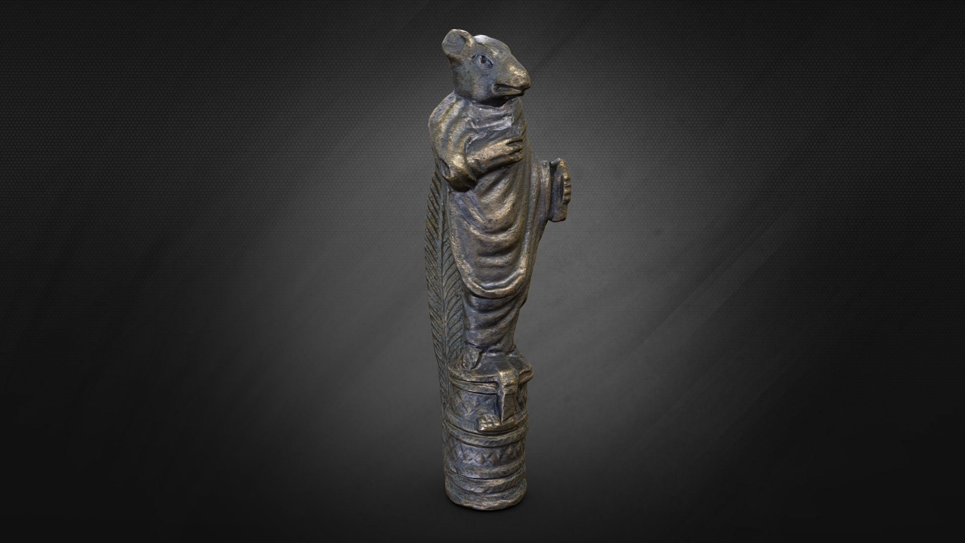Zsebkés nyele: patkányfejű alak - 3D model by Museum of Fine Arts ...