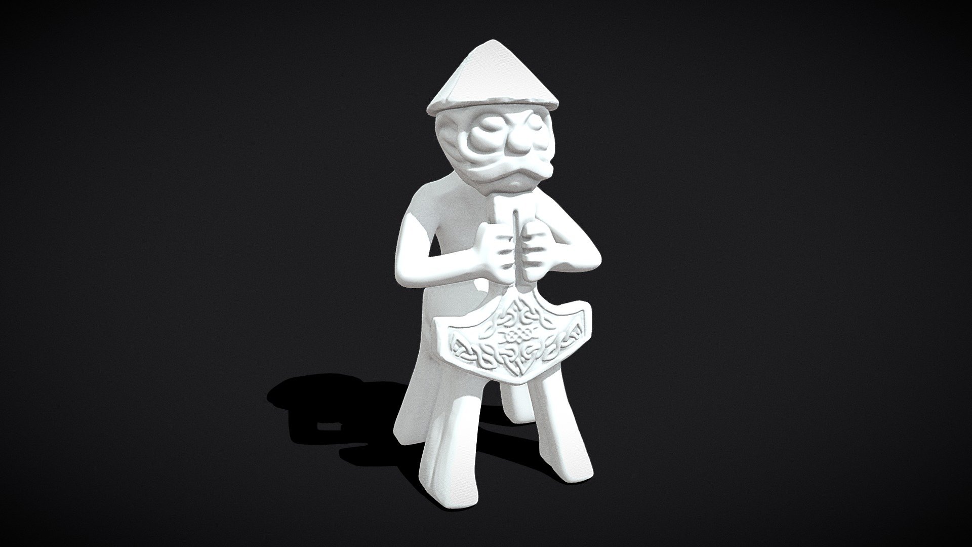 Holding God Statue 3D print model - Buy Royalty Free 3D model by ...