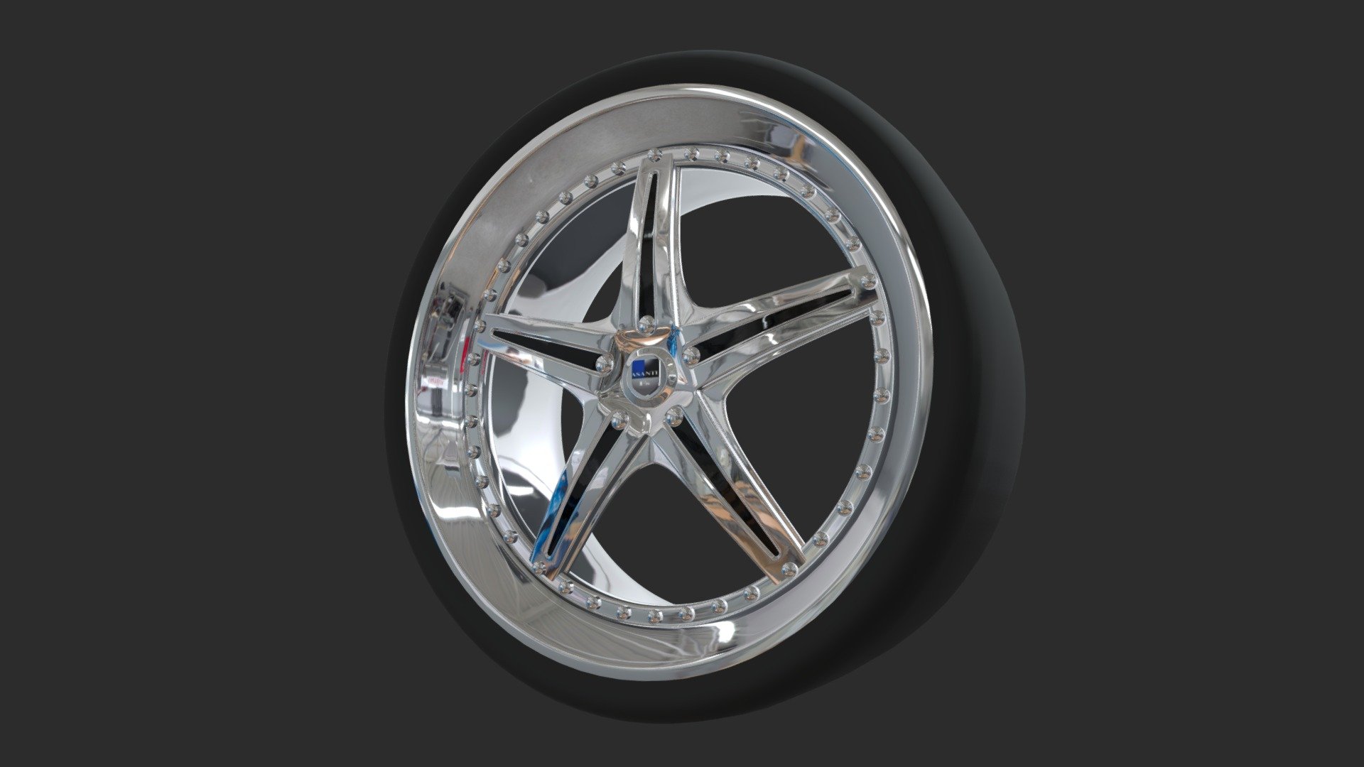 Wheel Asanti AF 144 - 3D model by lorranmedeiros [ee4f10e] - Sketchfab