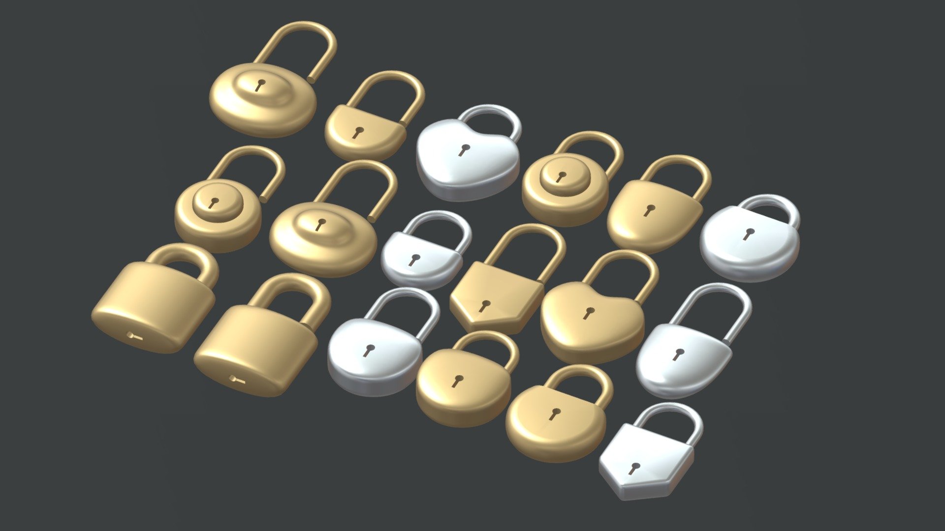 Padlock Collection - Buy Royalty Free 3D model by Philip Storm ...