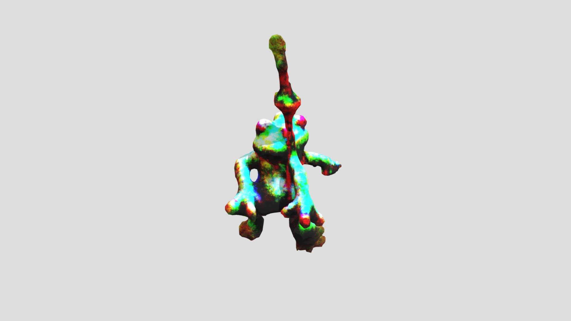 A toad holds an arrow in its hand, crown - Download Free 3D model by ...