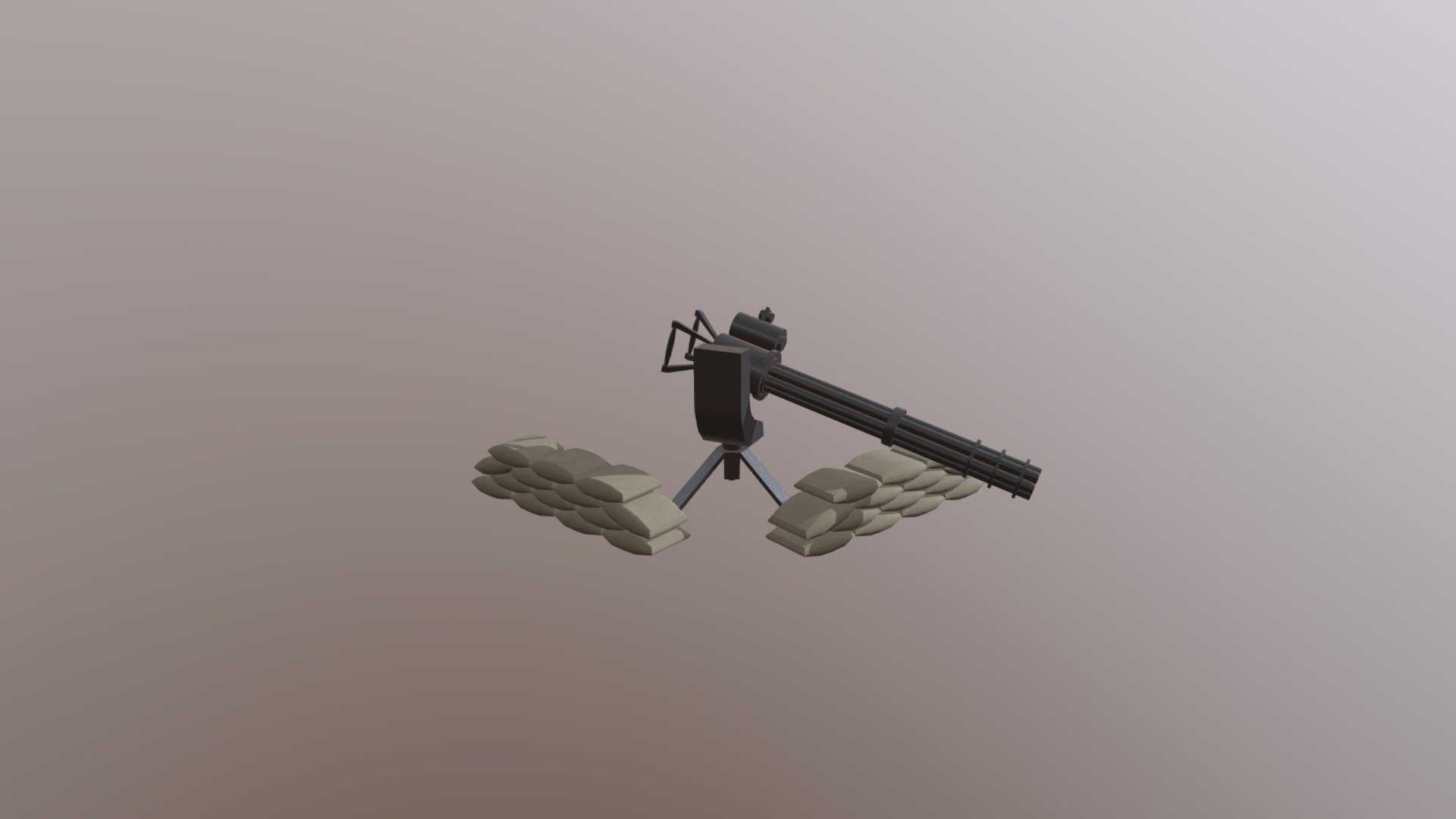 Mini Gun Turret Set - 3D model by jonnyrogersanimation [ee62087 ...
