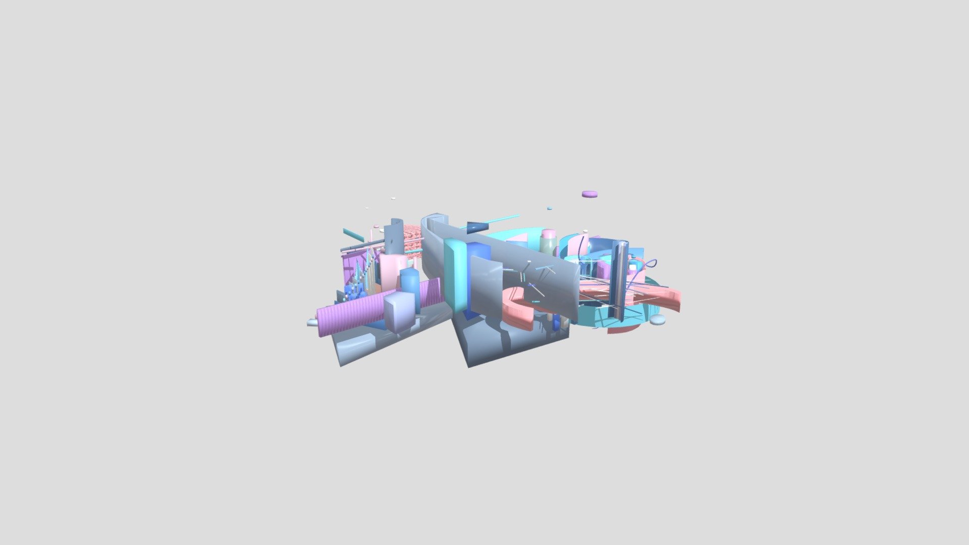 Kandinsky Sky City - 3D model by Aislingrens [ee62bcf] - Sketchfab