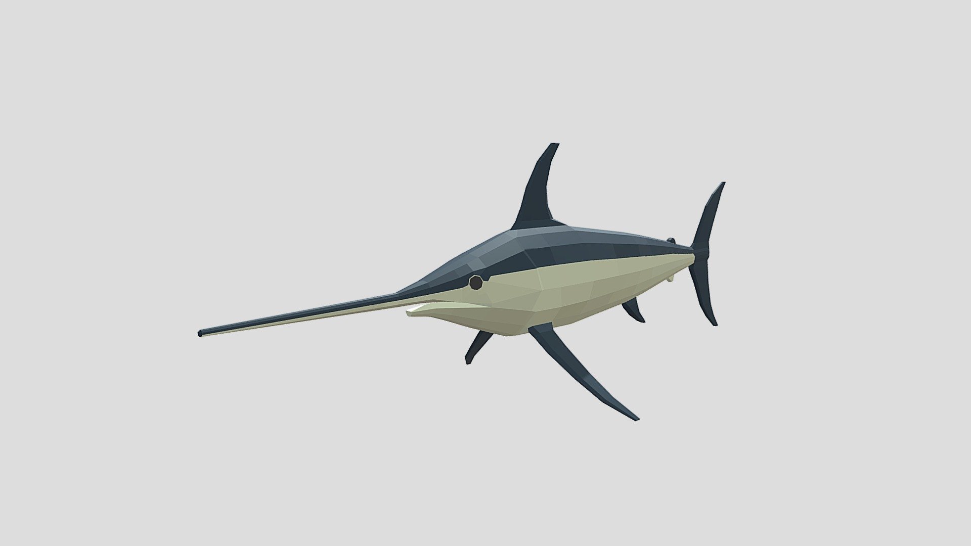 Low Poly Cartoon Swordfish - Buy Royalty Free 3D model by chroma3d ...
