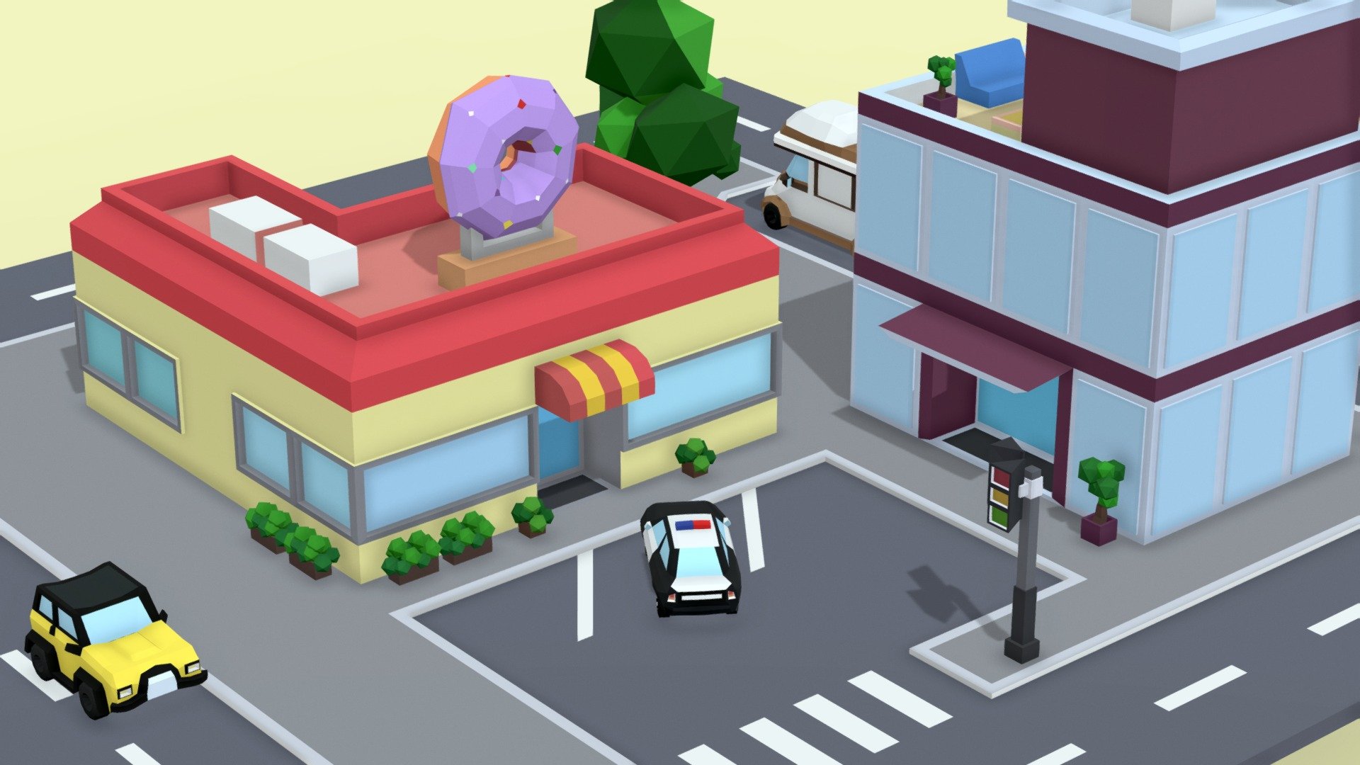 Low Poly City - 3D model by Anna Zemliana (@zemliana) [ee67a8f] - Sketchfab
