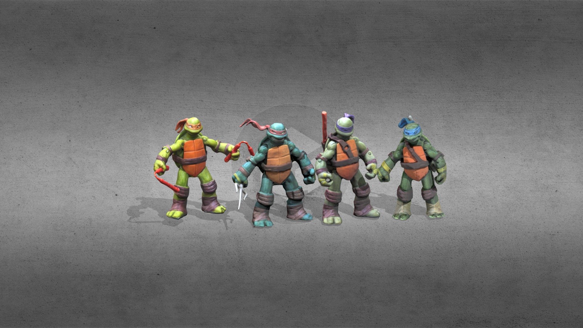 Ninja Turtles Retro 3D Scan - 3D model by Catgirl (@catgirl3D) [ee691b0 ...