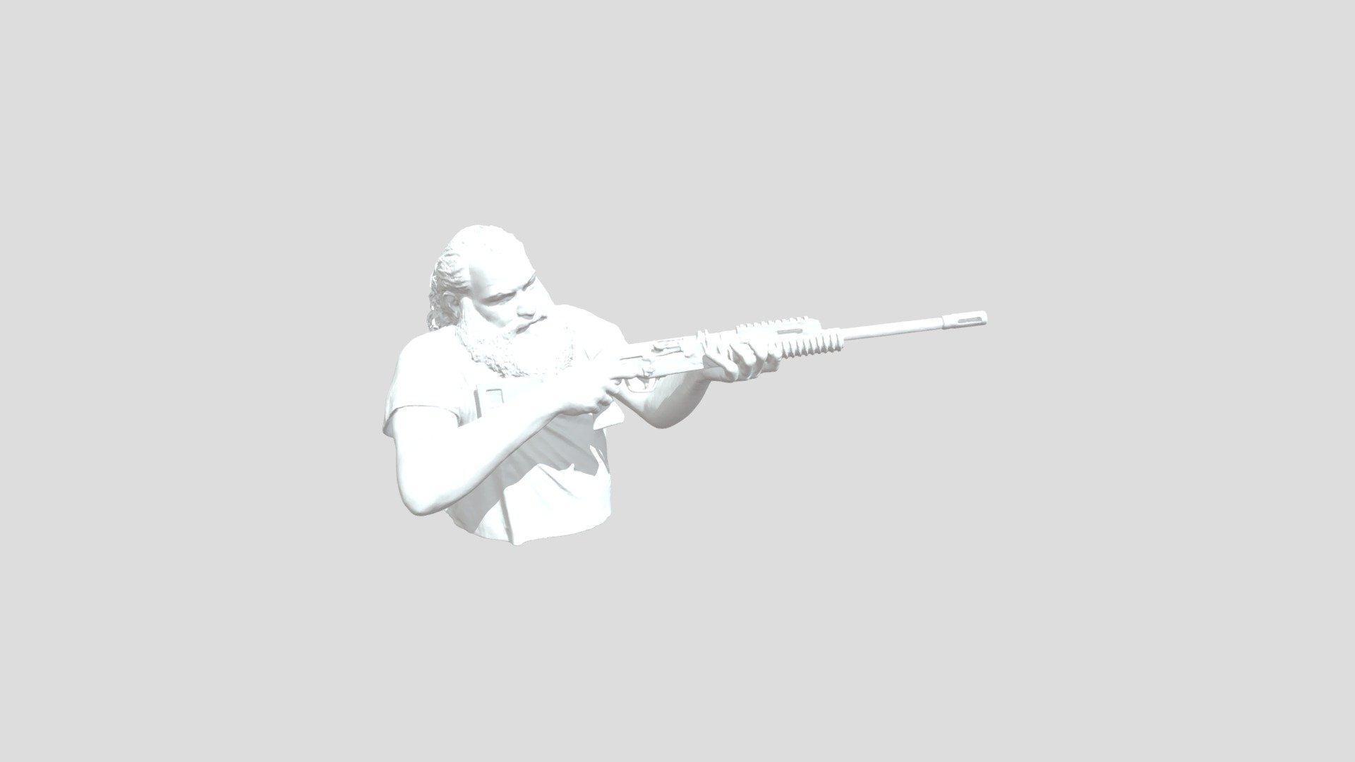 Man Holding a Rifle in Workshop - 3D model by Dan.Hrkalovic [ee69263 ...