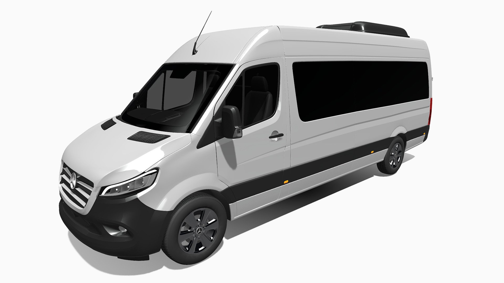 Mercedes-Benz Sprinter Passenger H2 L3 Van - Buy Royalty Free 3D model ...