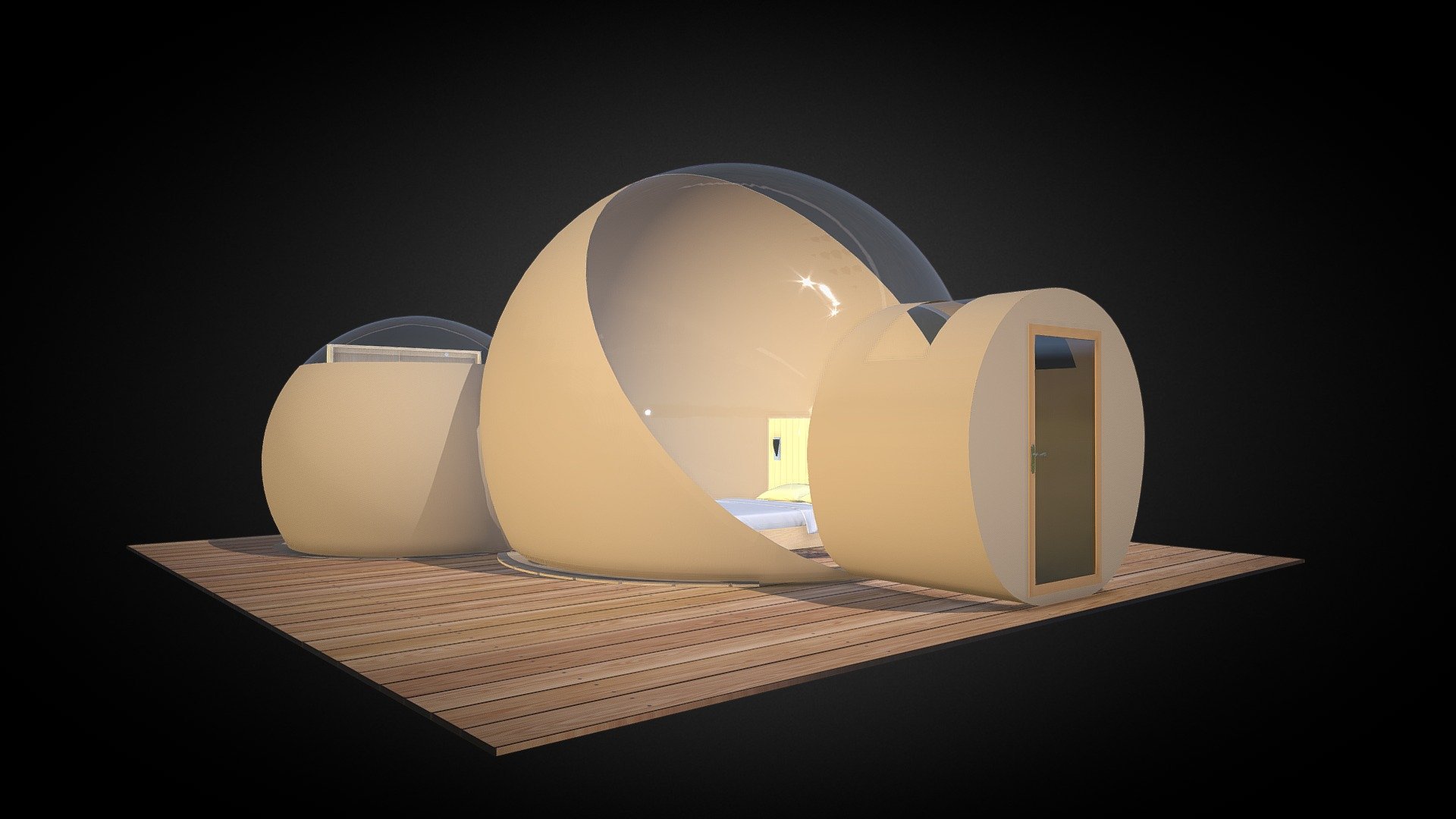 Bubble Tent - 3D model by 3dartist (@3dartist.) [ee776ee] - Sketchfab