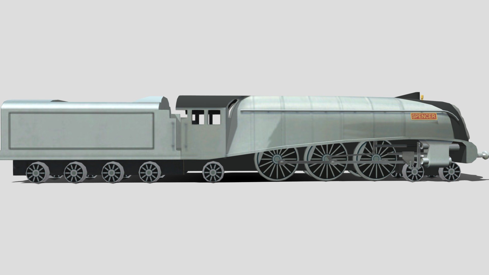 Spencer the Silver Engine (Full Model) - Download Free 3D model by HIT ...