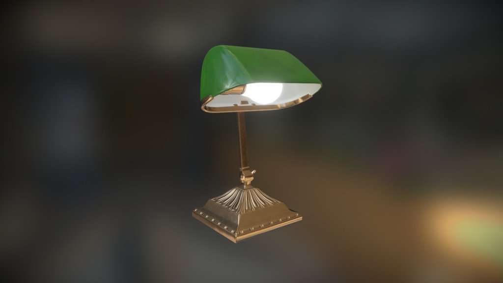 Banker's Lamp - 3D model by ahvdesign [ee7b18c] - Sketchfab