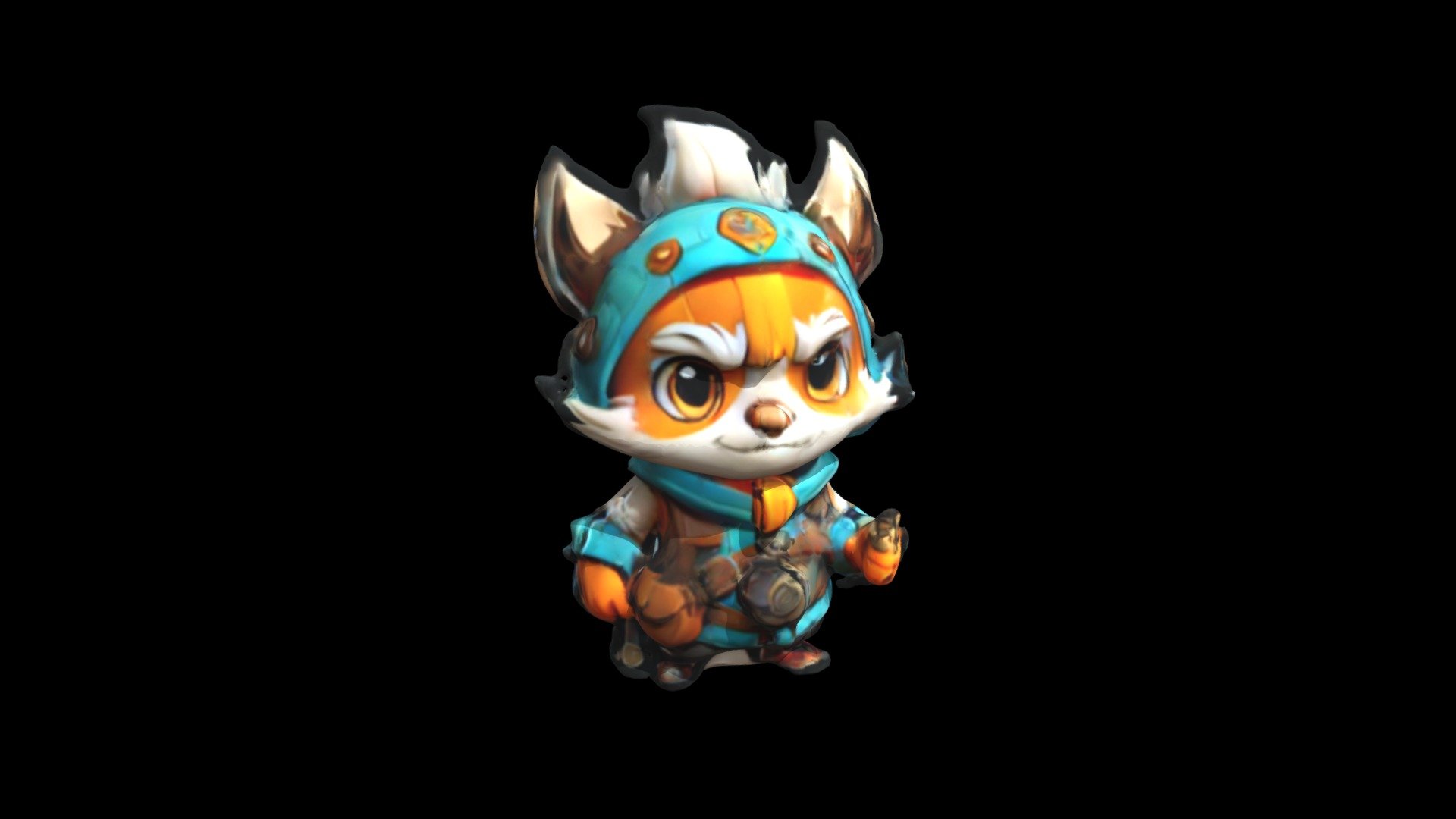 a cartoon character wearing a blue jacket and - Download Free 3D model ...