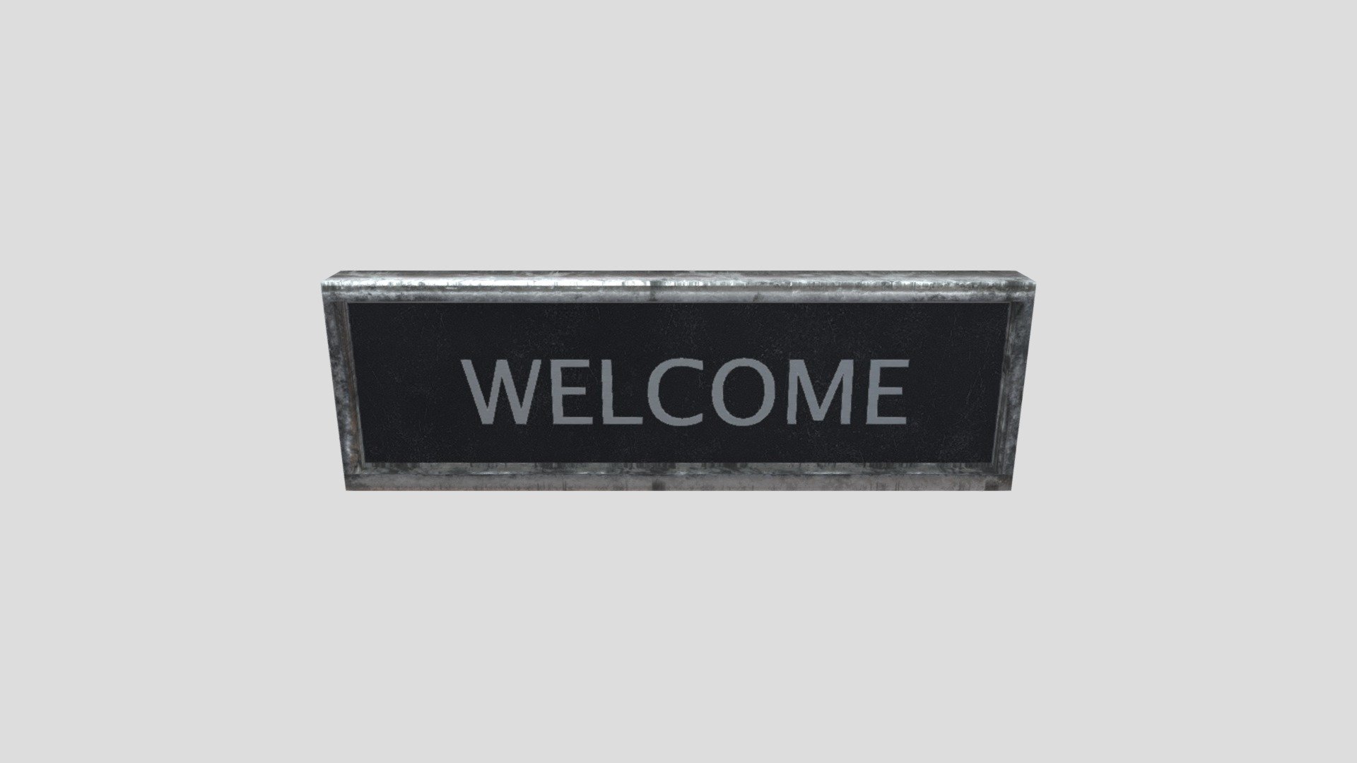 Worn Down Welcome Sign - 3D model by TiborDanyi [ee7e635] - Sketchfab