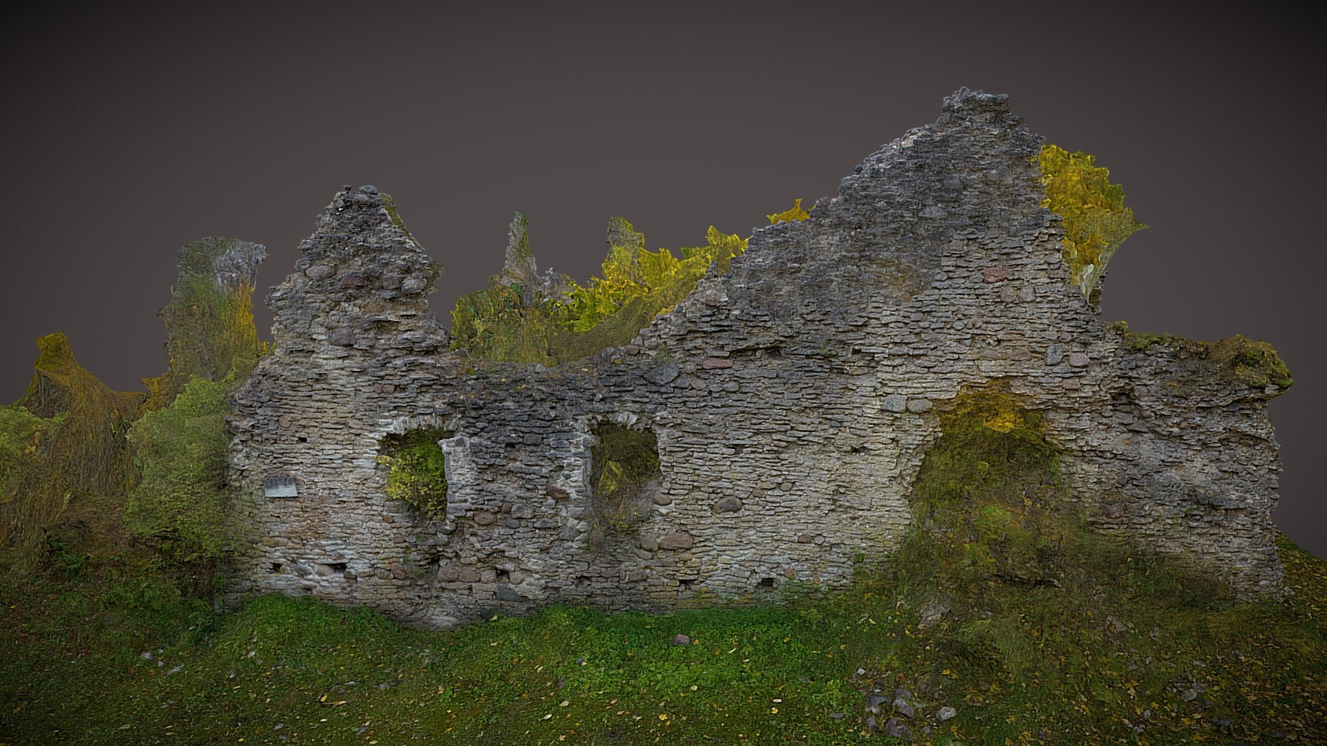 Angerja castle ruins. Estonia - Buy Royalty Free 3D model by Saulius ...