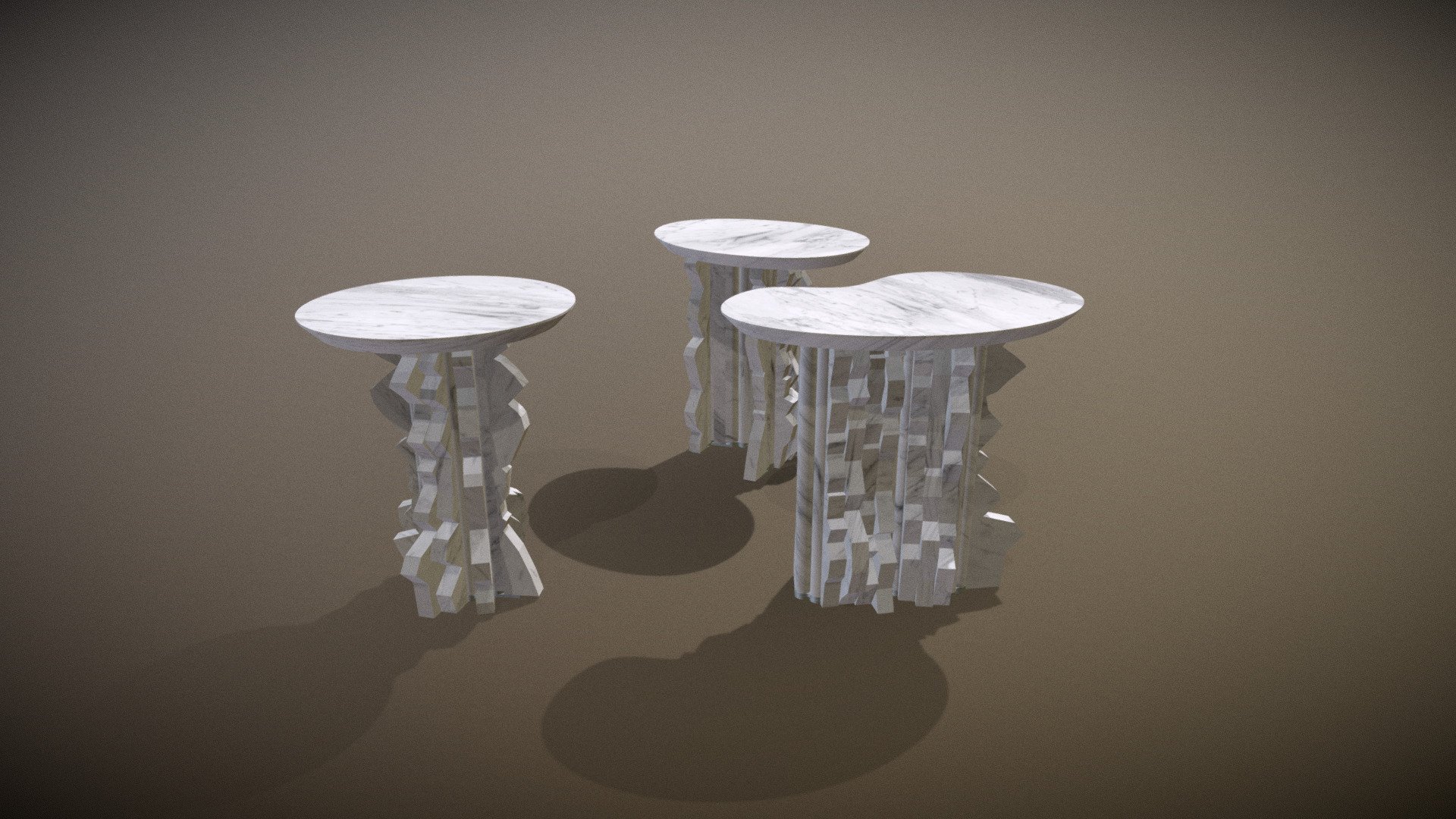 Layered-Stones-Tables - modular links - version7 - 3D model by ...